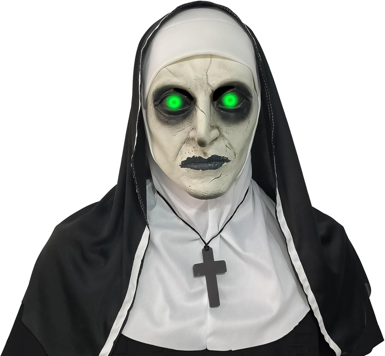 2024 Nun Scary Mask,Halloween Party Scary Full Head Costume Mask with ...
