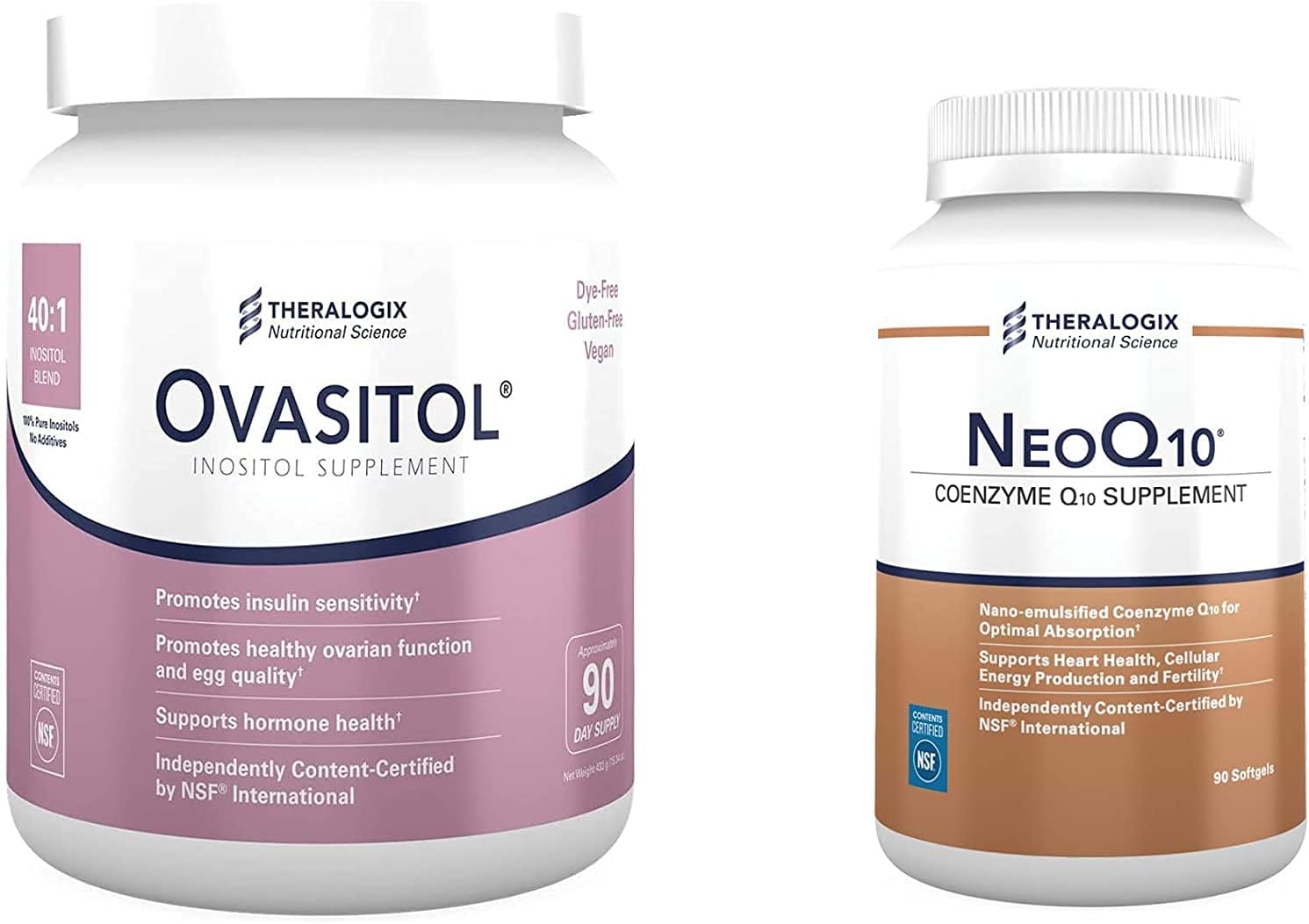 Amazon.com: Theralogix Ovasitol + NeoQ10 Paquete Ovasitol Myo Inositol ...