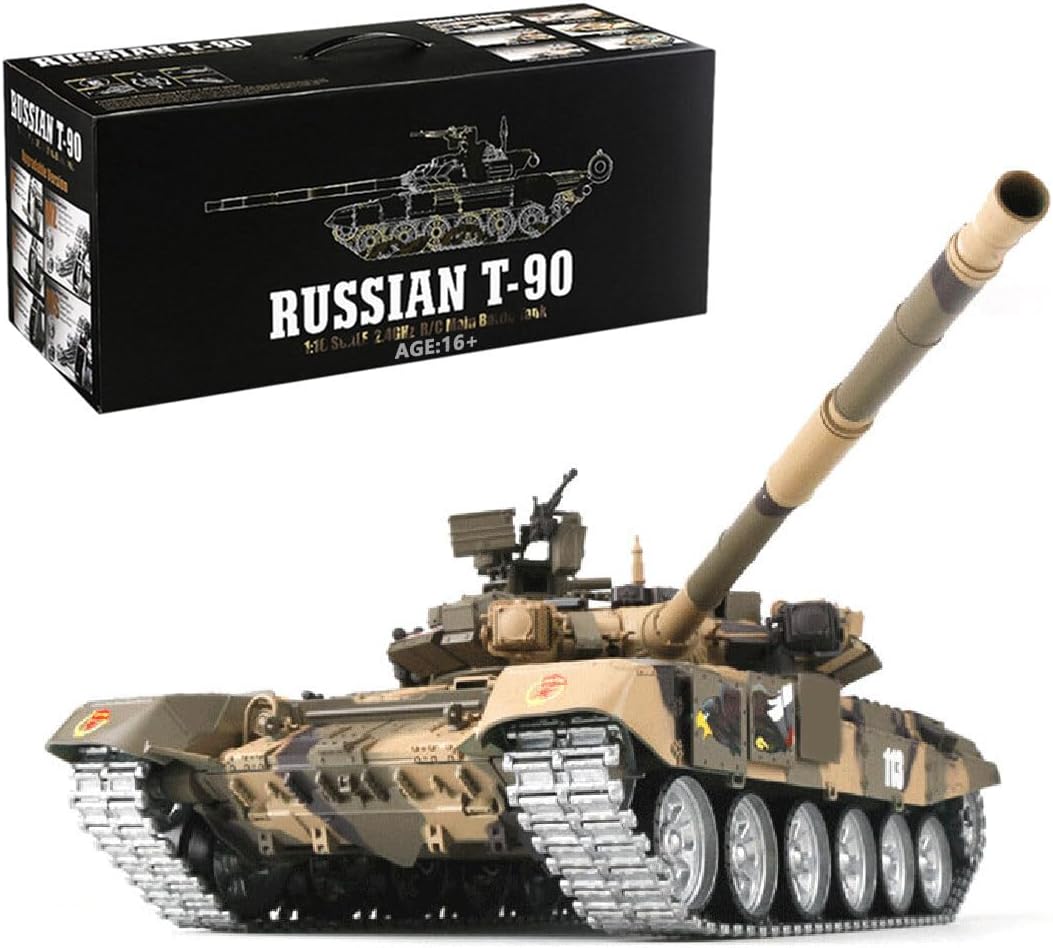Amazon.com: LDesign RC Tank for Russian T-90 Tank Model 1/16 Military Main Battle Tank with ...