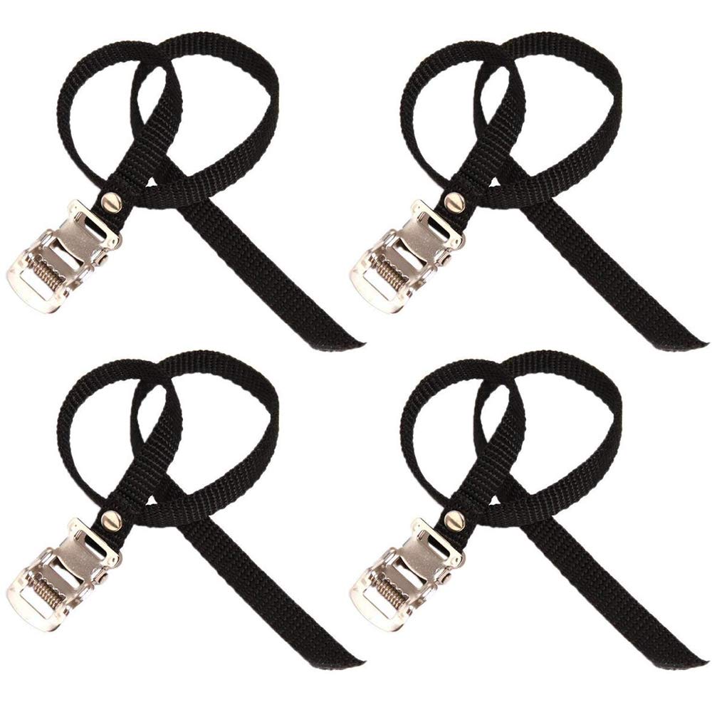 Amazon.com : 4 Pcs Bikes Pedal Toe Straps Universal Toe Clips Straps ...