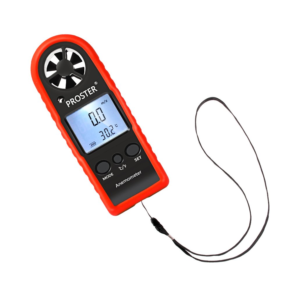 CFM Air Flow Meter Digital Anemometer - Handheld Wind Speed Meter With ...