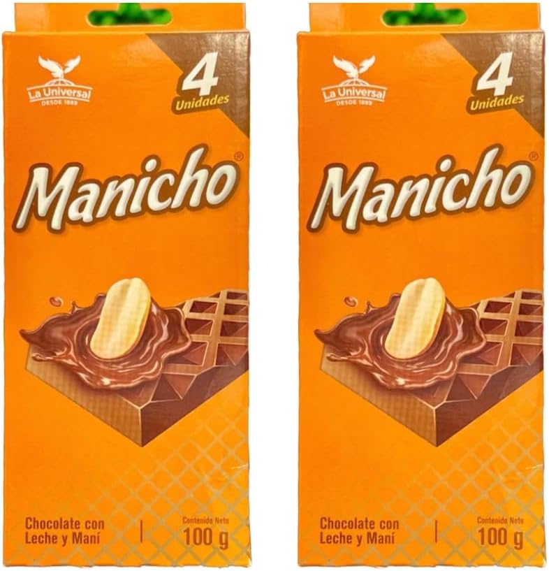 Amazon.com : Manicho 4 Pack Size La Universal - Chocolate con leche y ...