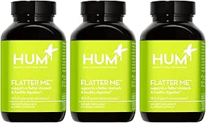Amazon.com: HUM Flatter Me Supplement for Daily Bloating - 18 Full Spectrum Digestive Enzymes to ...