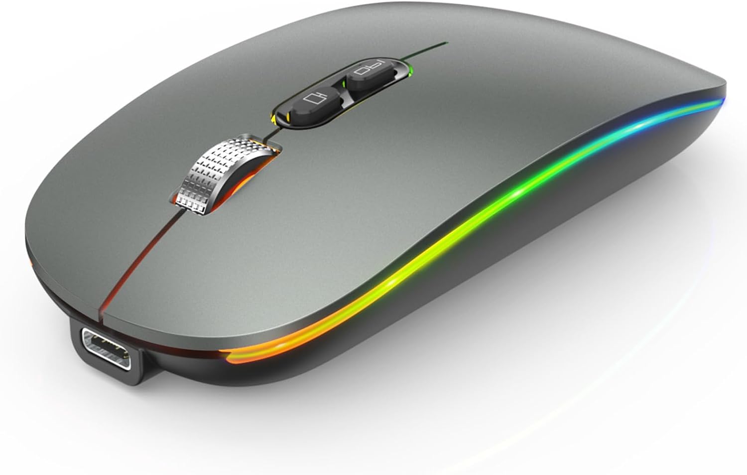 Amazon.com: Atrasee Wireless Office PC Mouse, Type-c Rechargeable RGB ...