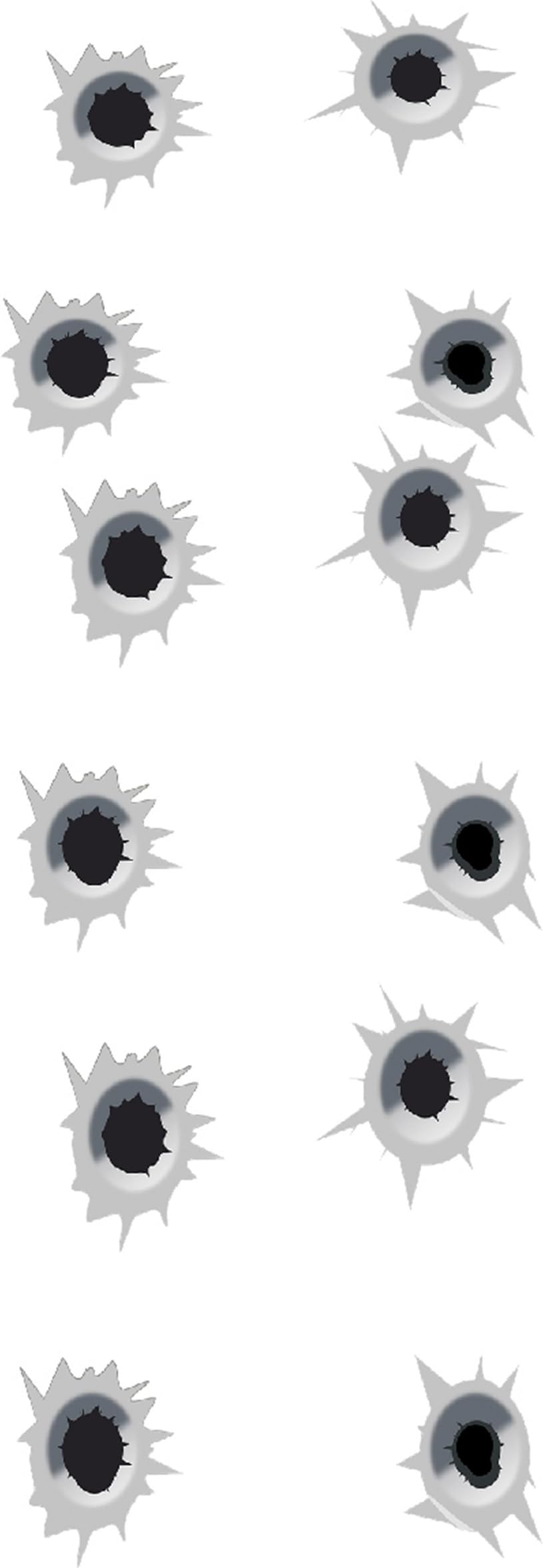 Amazon.com: Rogue River Tactical 12 Fake Bullet Holes Stickers Funny ...