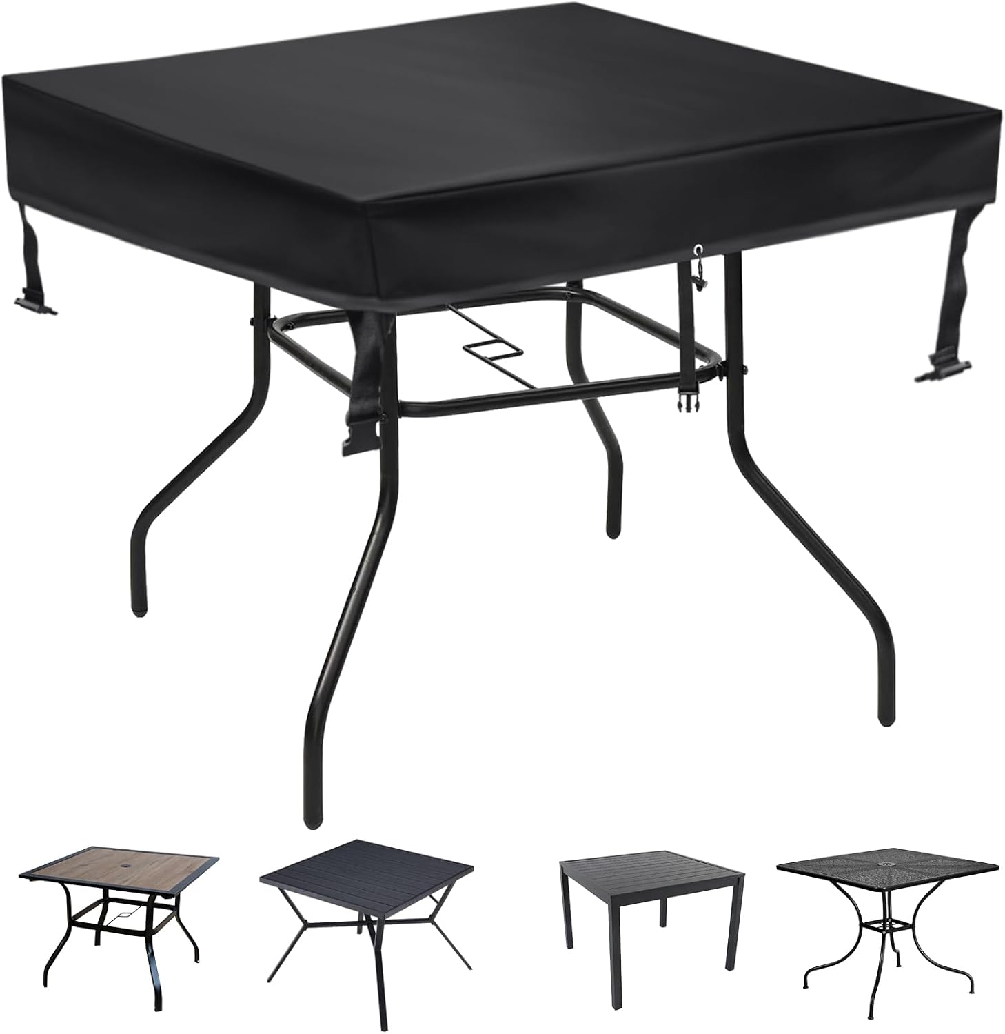 Amazon.com : TOHONFOO Square Patio Table Cover - Waterproof Anti-UV ...