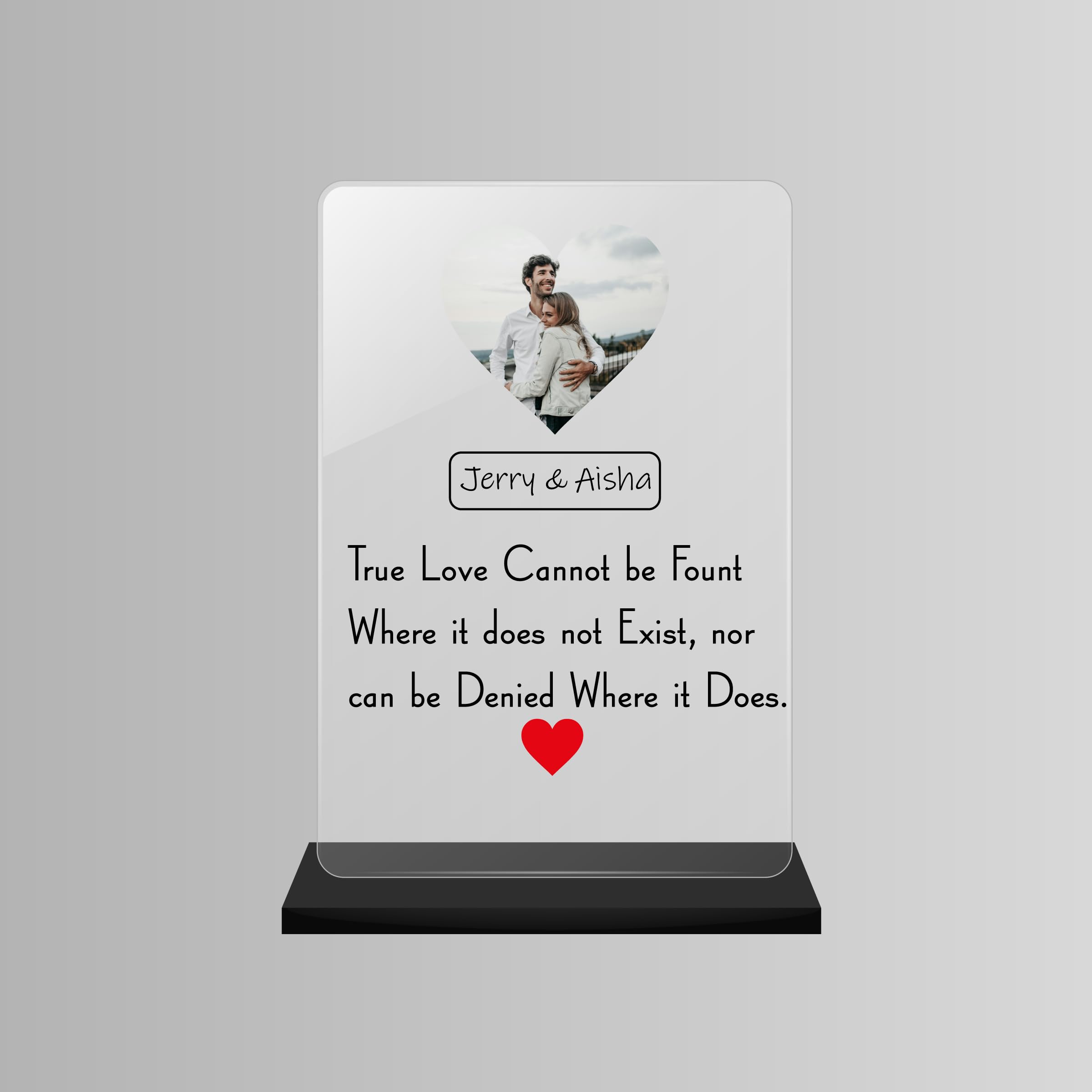 SIGNOOGLE Custom Photo Frame with Personalised Name, Quotes and ...