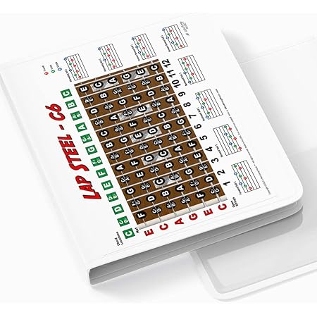 Amazon.com: Lap Steel C6 Tuning Guitar Fretboard Note & Rolls Chart ...