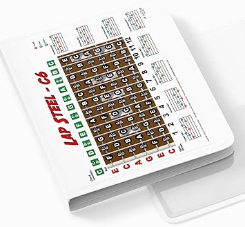 Amazon.com: Lap Steel C6 Tuning Guitar Fretboard Note & Rolls Chart ...