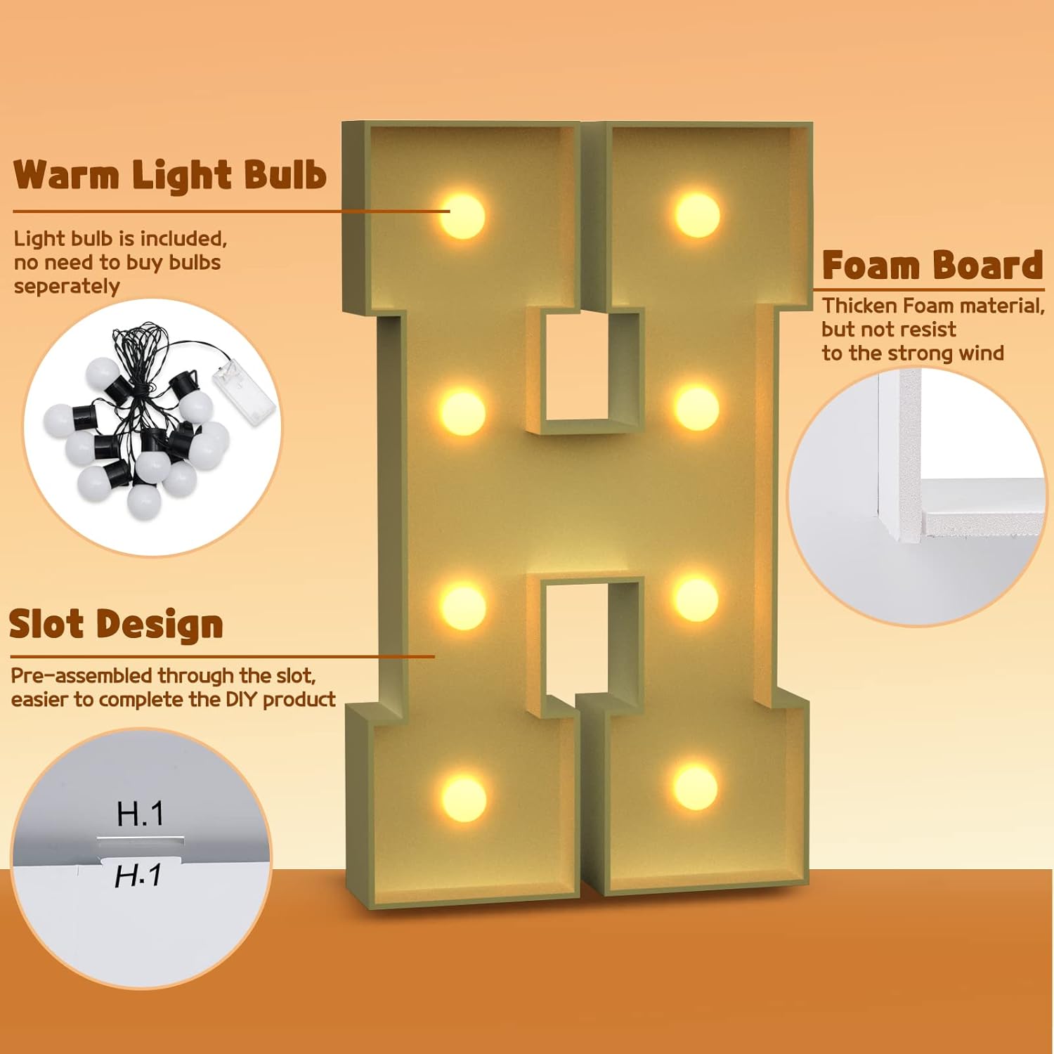 Marquee Light Up Letters, 3FT Marquee Letters for Birthday Baby Shower ...