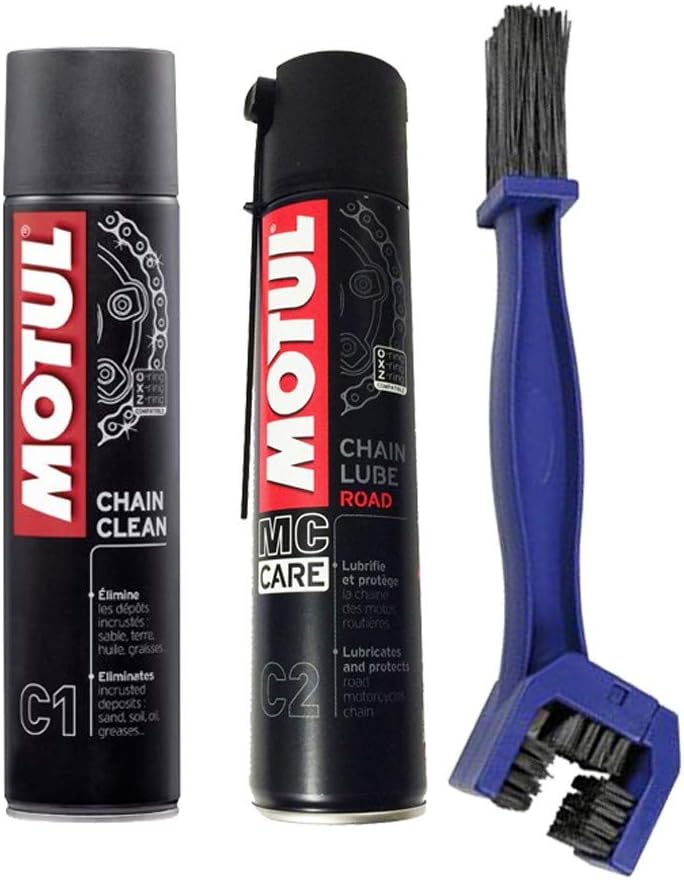 MOTUL + LAMPA KIT PULISCI E LUBRIFICA CATENE Chain Clean C1+C3 Chain ...