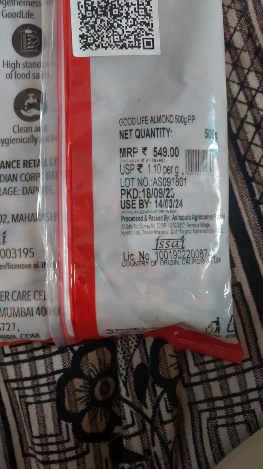 Good Life Almonds 500 g : Amazon.in: Grocery & Gourmet Foods