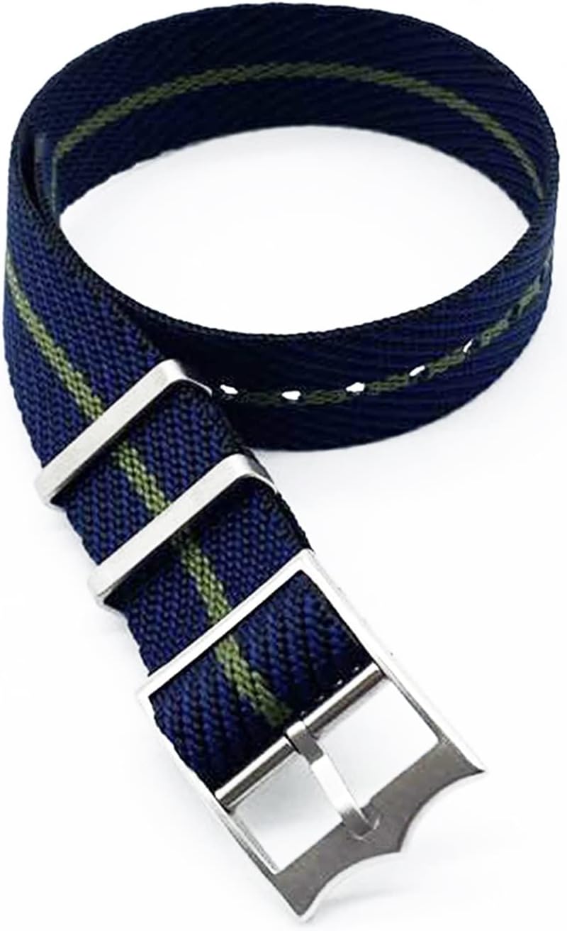 Xting Store Adjustable Single Pass Woven Nylon Striped Watch Band ...