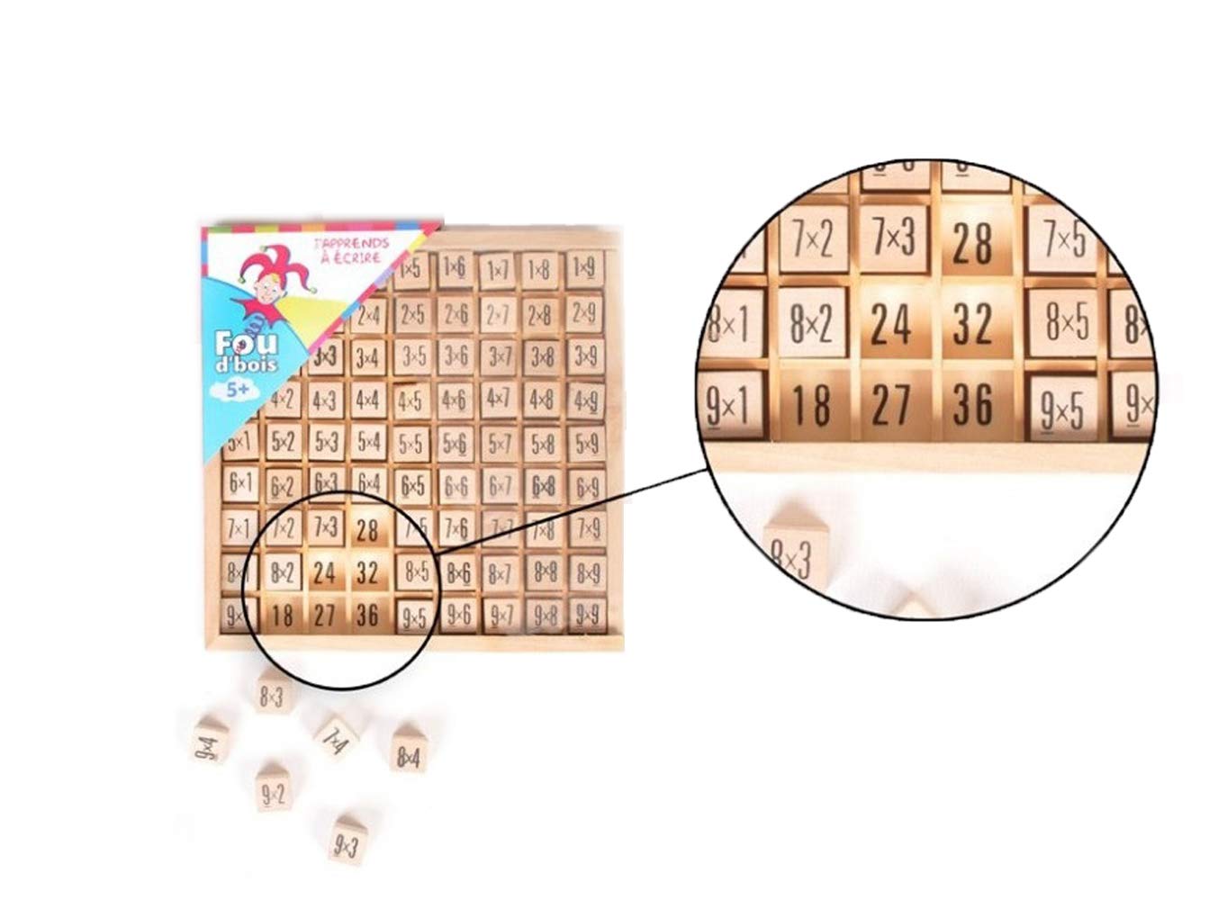 Buy CP Wooden Calculation Math - Multiplication Table - Wooden Tables ...