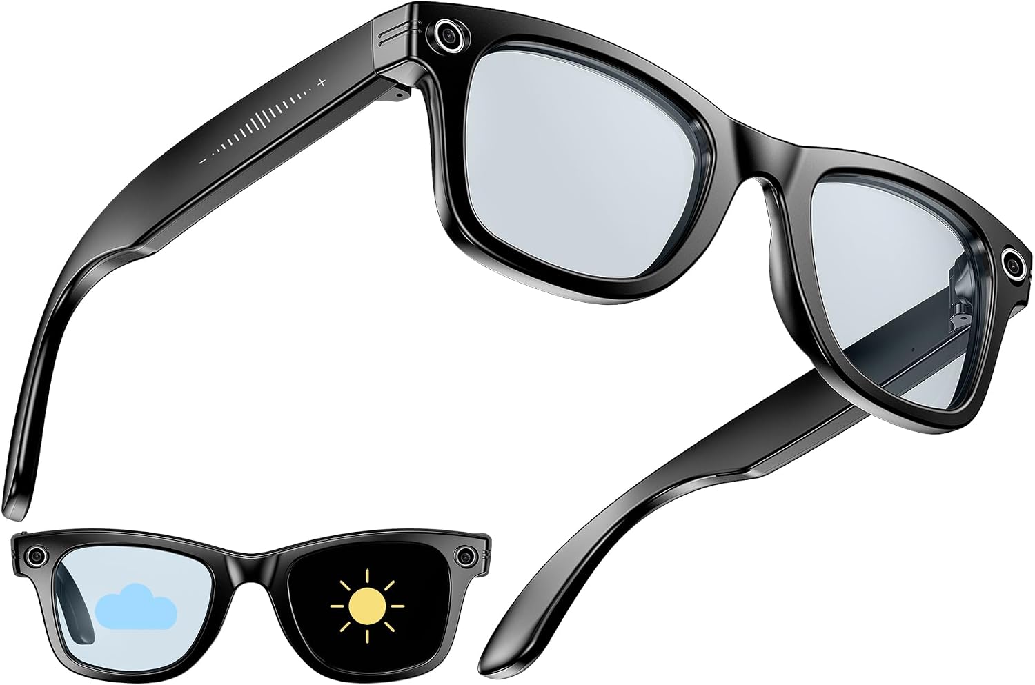 Amazon.com: Smart Glasses Camera 8MP 4K Recording Video Audio ...