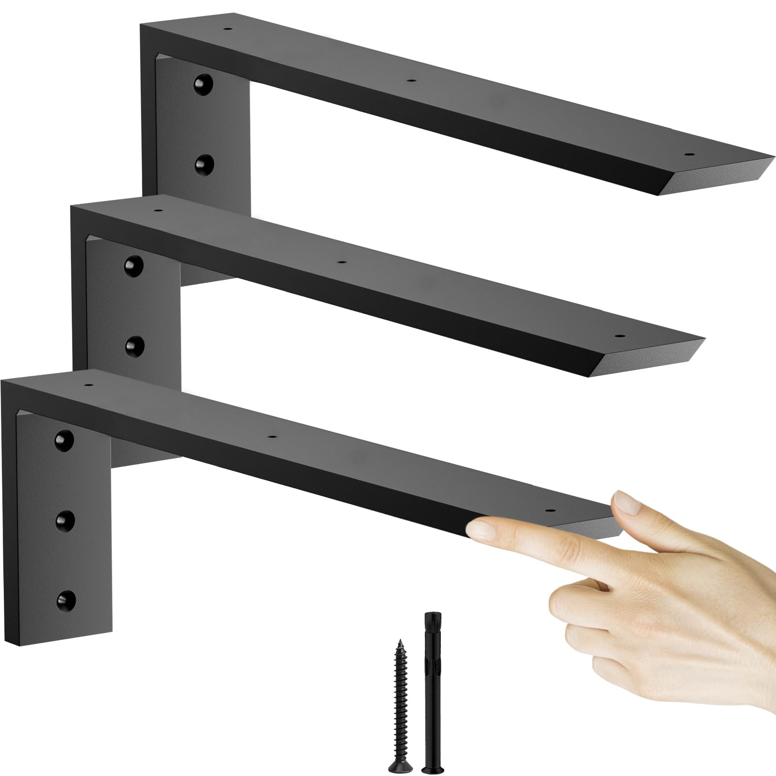 Amazon.com: Countertop Support Bracket 16 inch 3 Pack (3/8" Thick ...