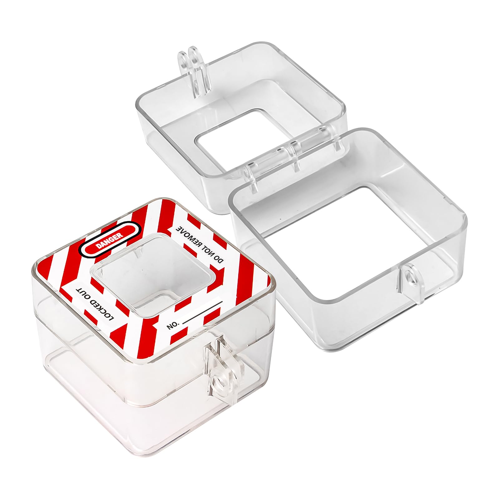Snapklik.com : 2PCS Emergency Stop Button Cover Transparent Push Start ...