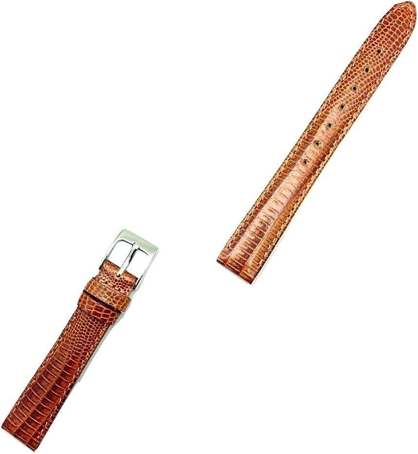 Amazon.com: NewLife 14mm Bronze/Honey Brown Genuine Leather Watchband ...