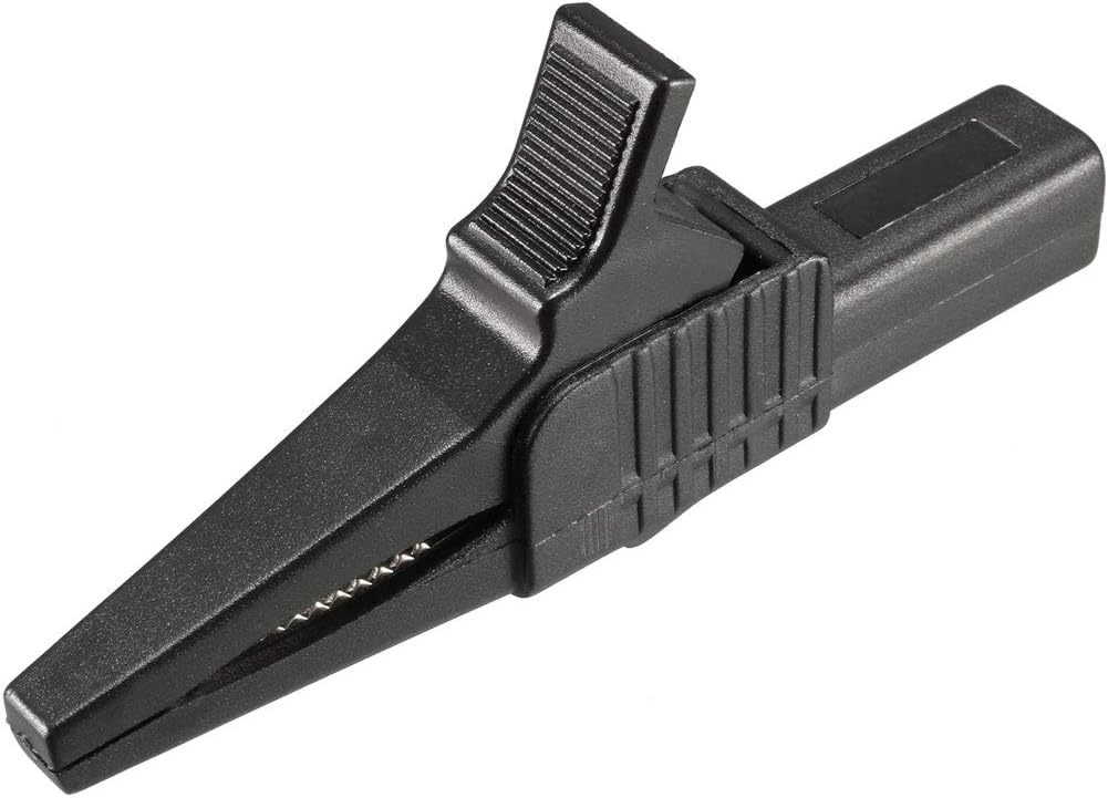 uxcell Alligator Clips Battery Electrical Clamp 30A Black with 4mm ...