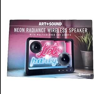 Amazon.com: Art+Sound Neon Radiance Wireless Speaker, Bluetooth ...