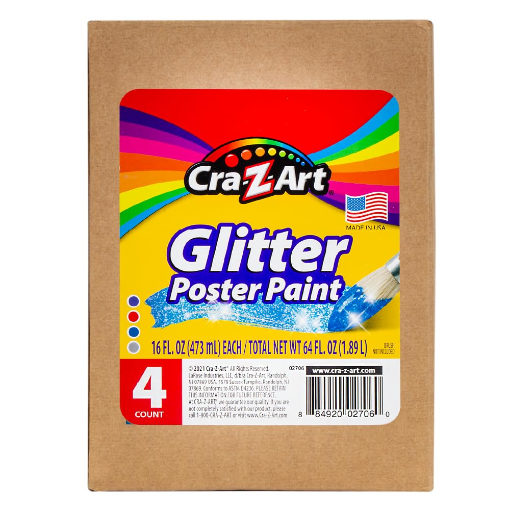 Snapklik.com : Cra-Z-Art Washable Glitter Paint Bulk Pack 4ct