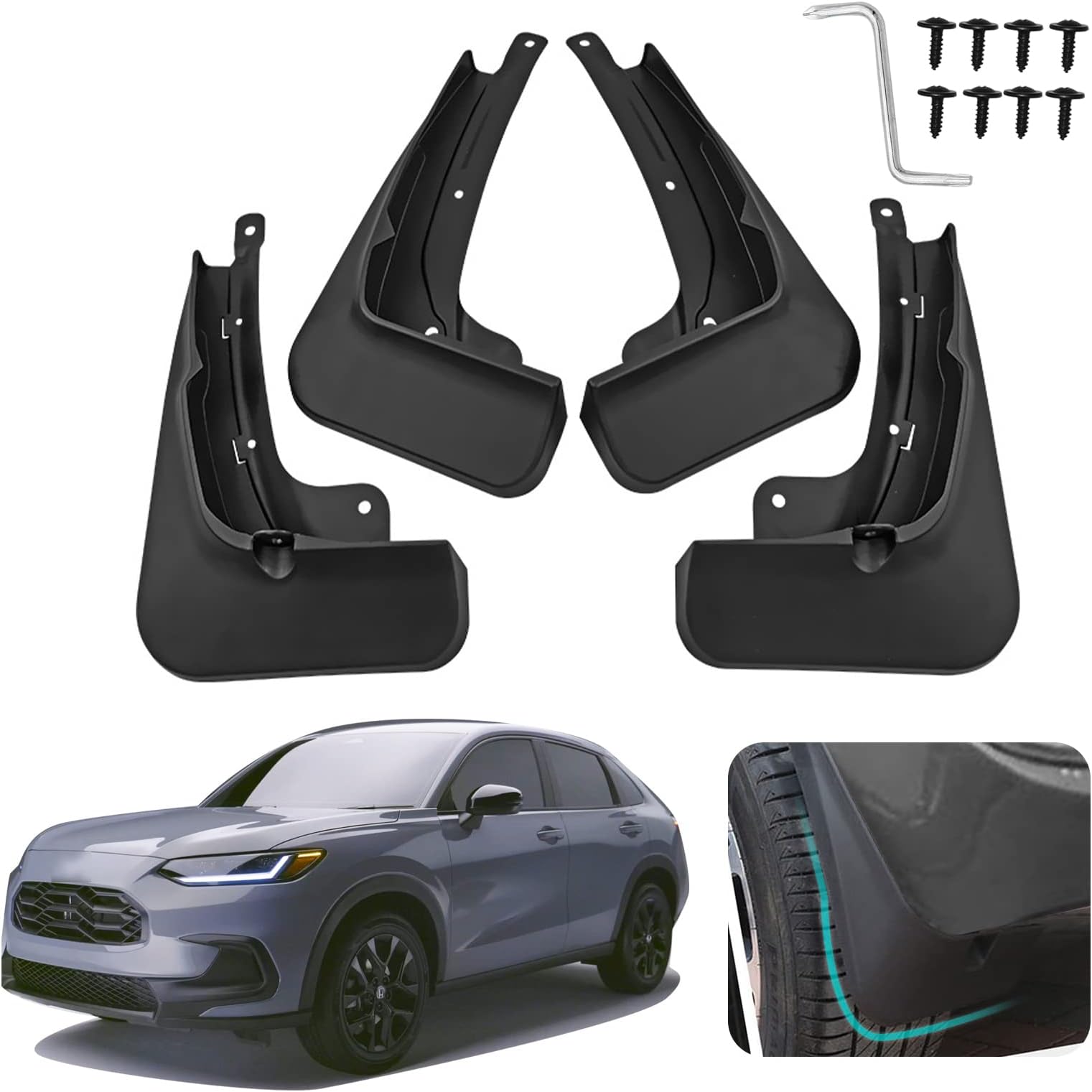 Amazon.com: LUNQIN Car Mud Flaps Splash Guards Mudflaps for Honda HR-V ...