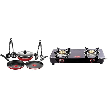 Pigeon 2 burner Gas Stove & Cookware Combo : Amazon.in: Home & Kitchen