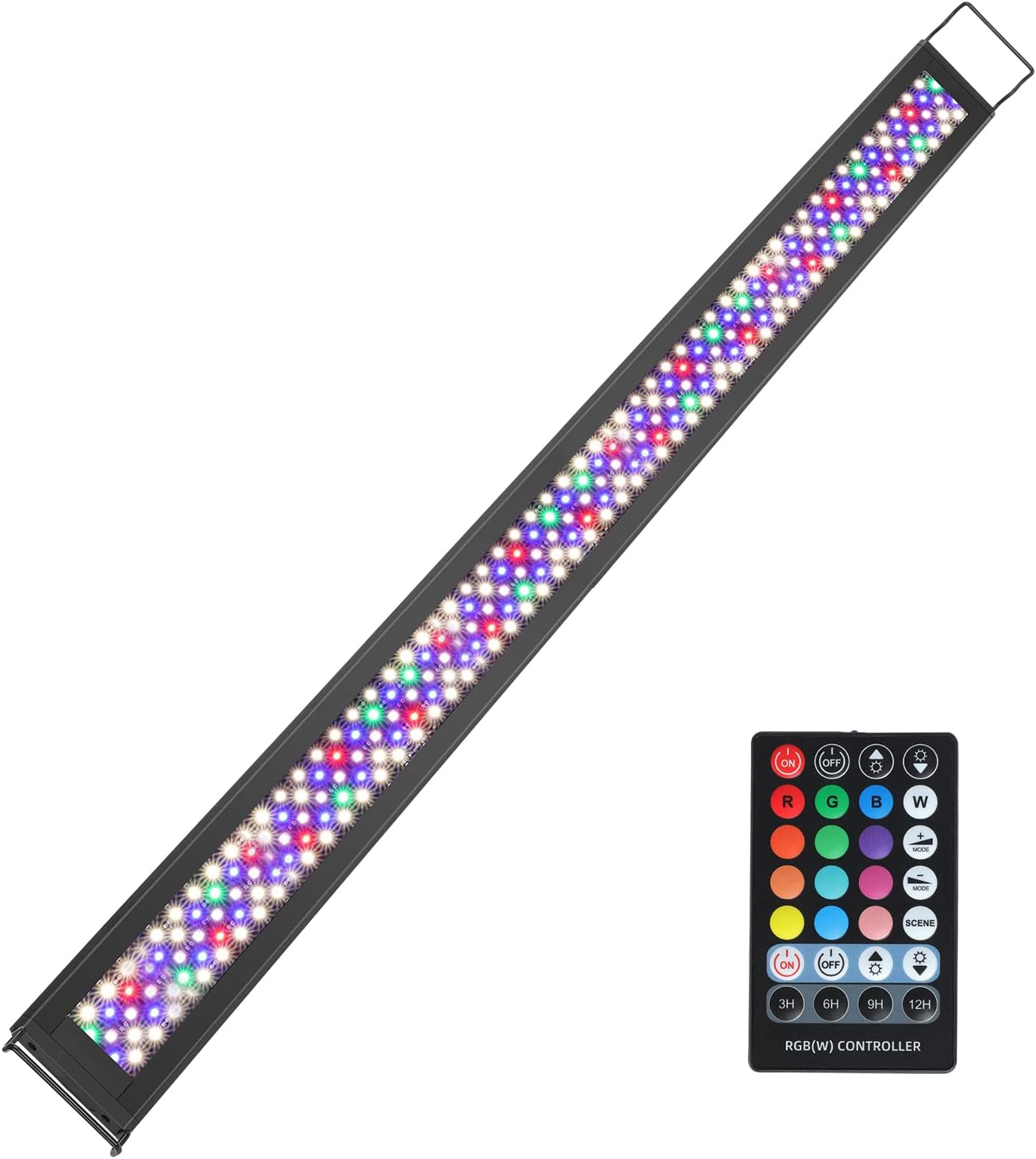 Zingbabu Led Aquarium Light,120-140CM 52W WRGB Full Spectrum Fish Tank ...