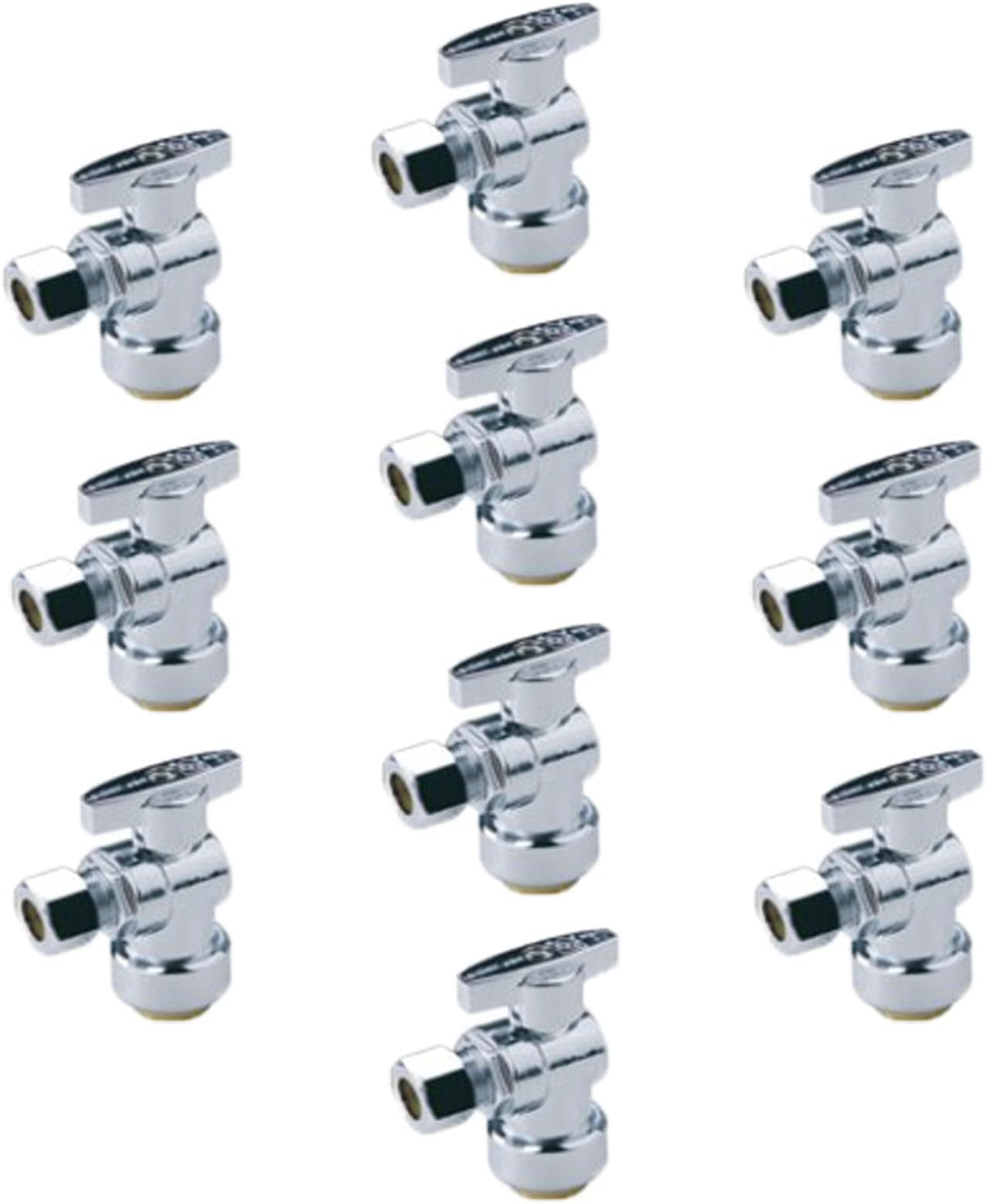 WMAXPFIT (Pack of 6) Push Fit 1/4 turn Stop Water Shut Off Valve Value ...
