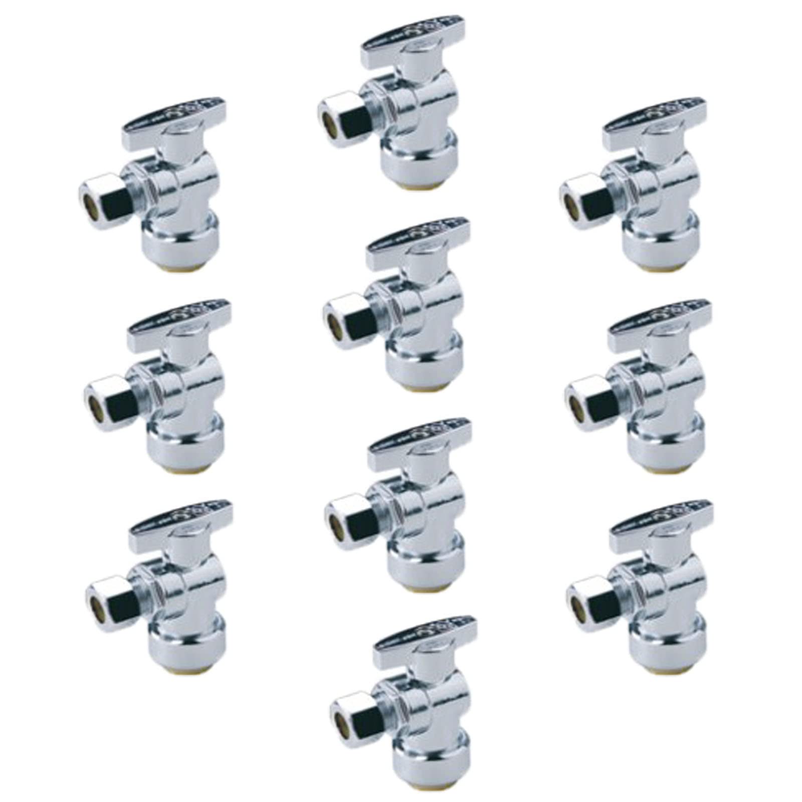 Snapklik.com : WiseWater 1/4 Turn Push Fit Angle Stop Valve, 1/4 OD X 1 ...