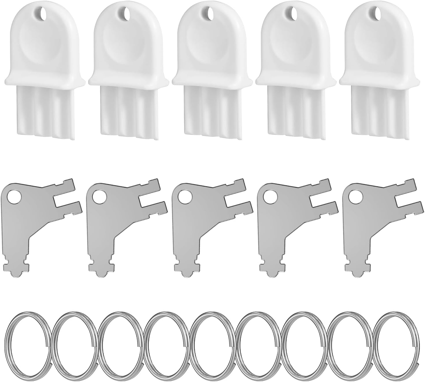 10pcs Paper Towel Dispenser Key Sets with 10pcs Key Rings, Toilet Paper ...