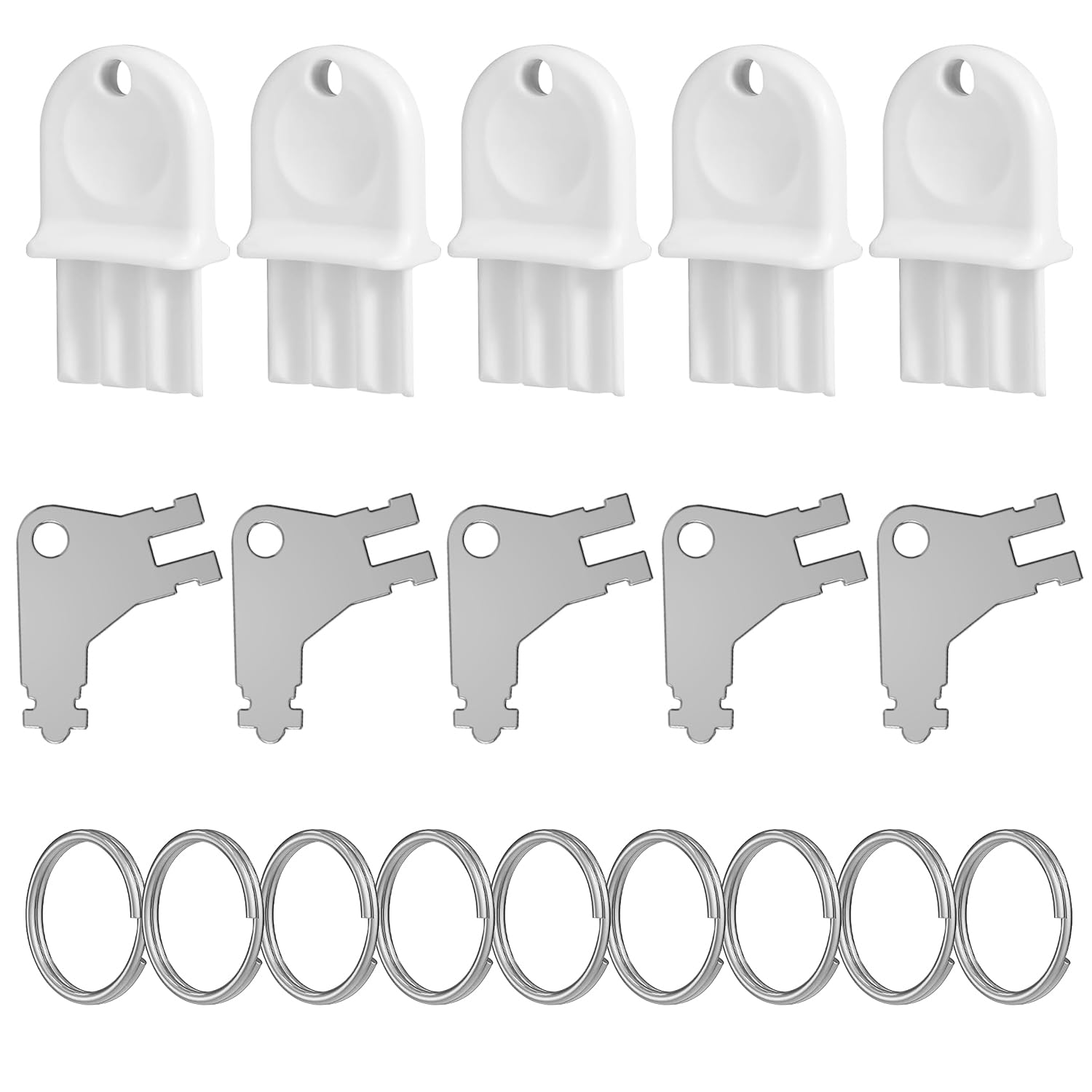 10pcs Paper Towel Dispenser Key Sets with 10pcs Key Rings, Toilet Paper ...