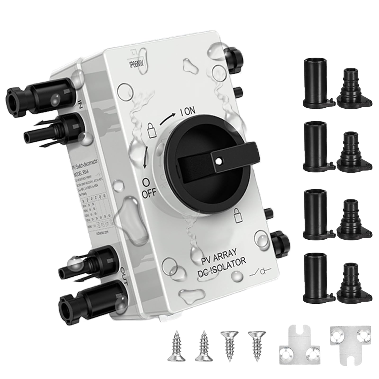 Amazon.com: KarlKers Solar Disconnect Switch with Solar Connector Caps ...