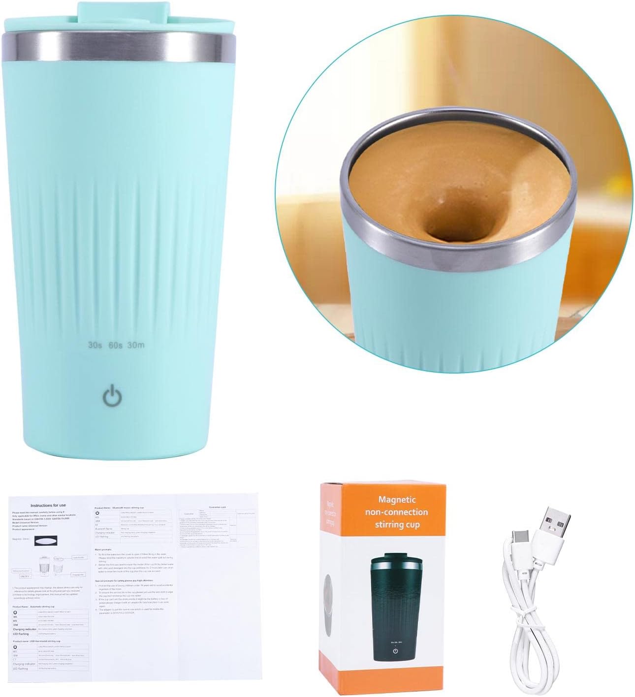 Amazon.com: Auto Stirring Cup, Automatic Magnetic Self Stirring Coffee ...