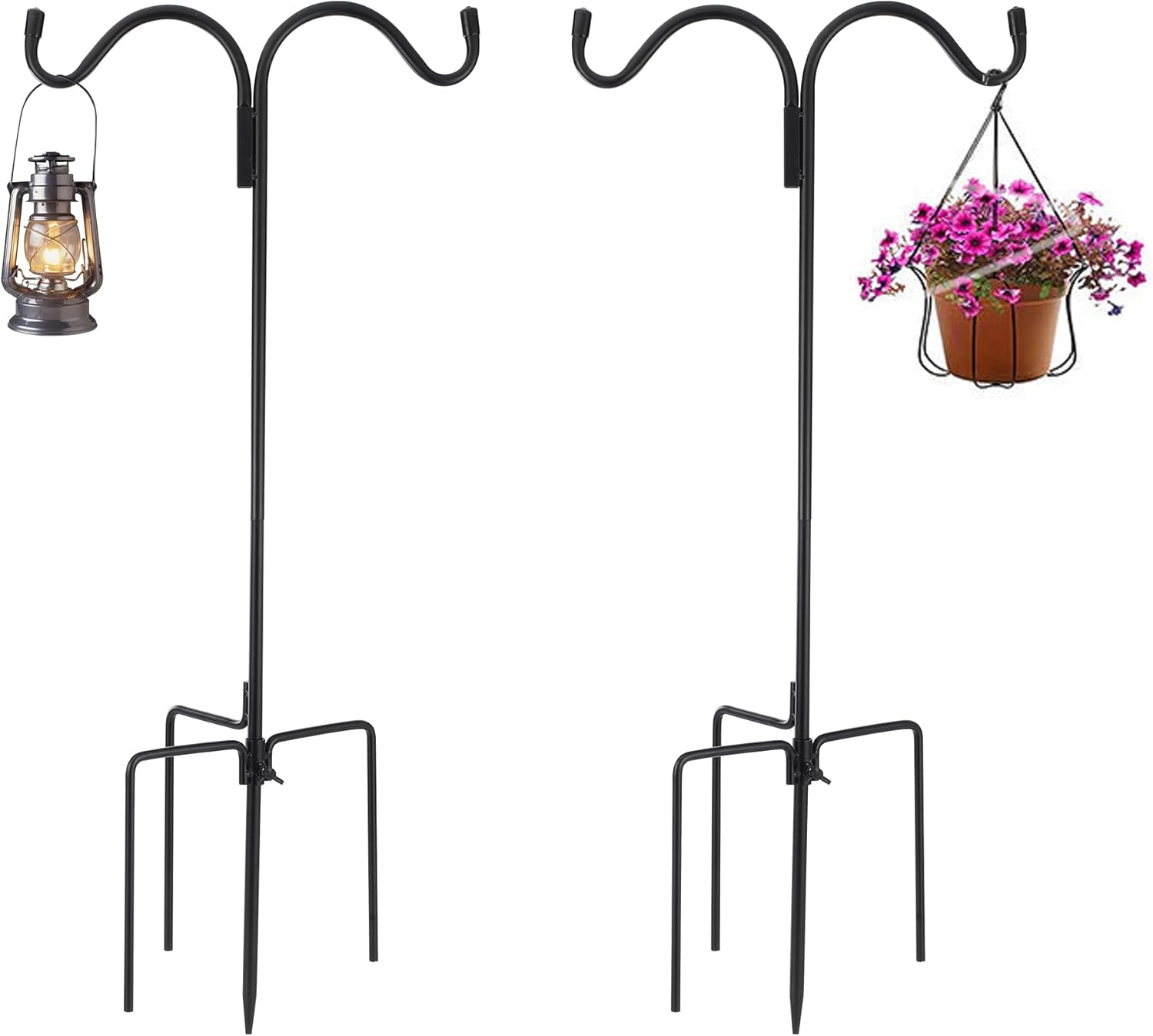 Amazon.com: Ointo Garden Shepherd Hook 2 Pack 65 Inch Tall, 1/2 Inch ...