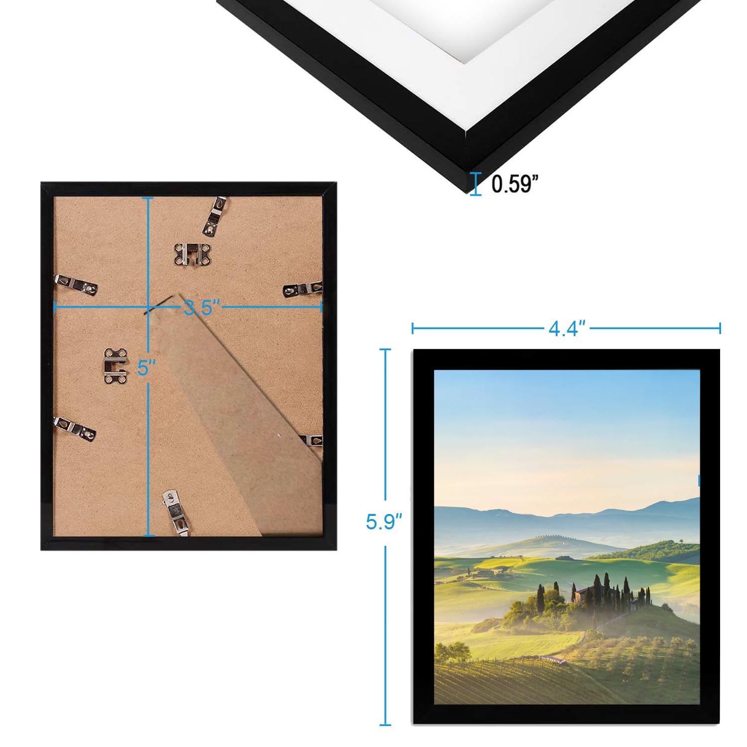 Plexiglass Picture Frame 3x5 Picture Frame With Shatterproof Plexiglass ...