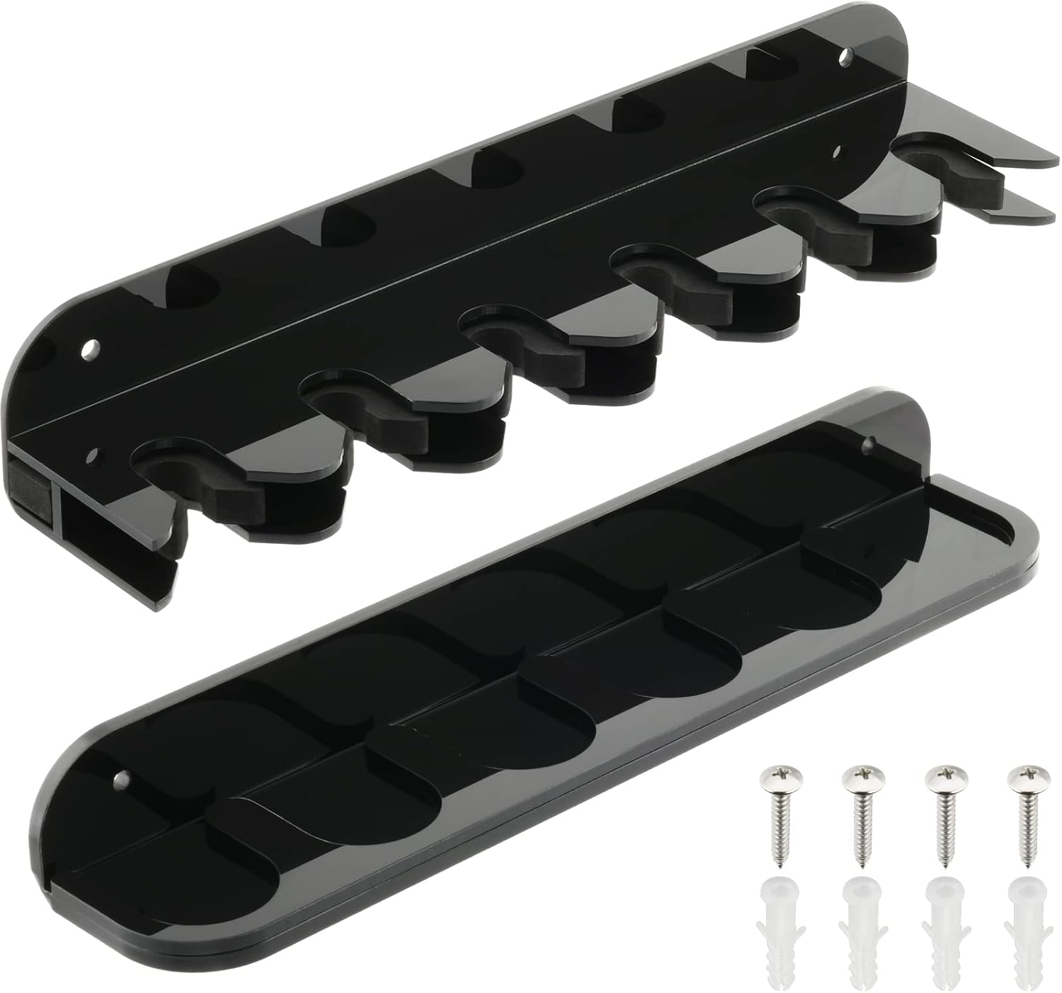 Amazon.com: Cosmos Acrylic 2-Piece Billiard Cue Stick Rack Wall Mount ...