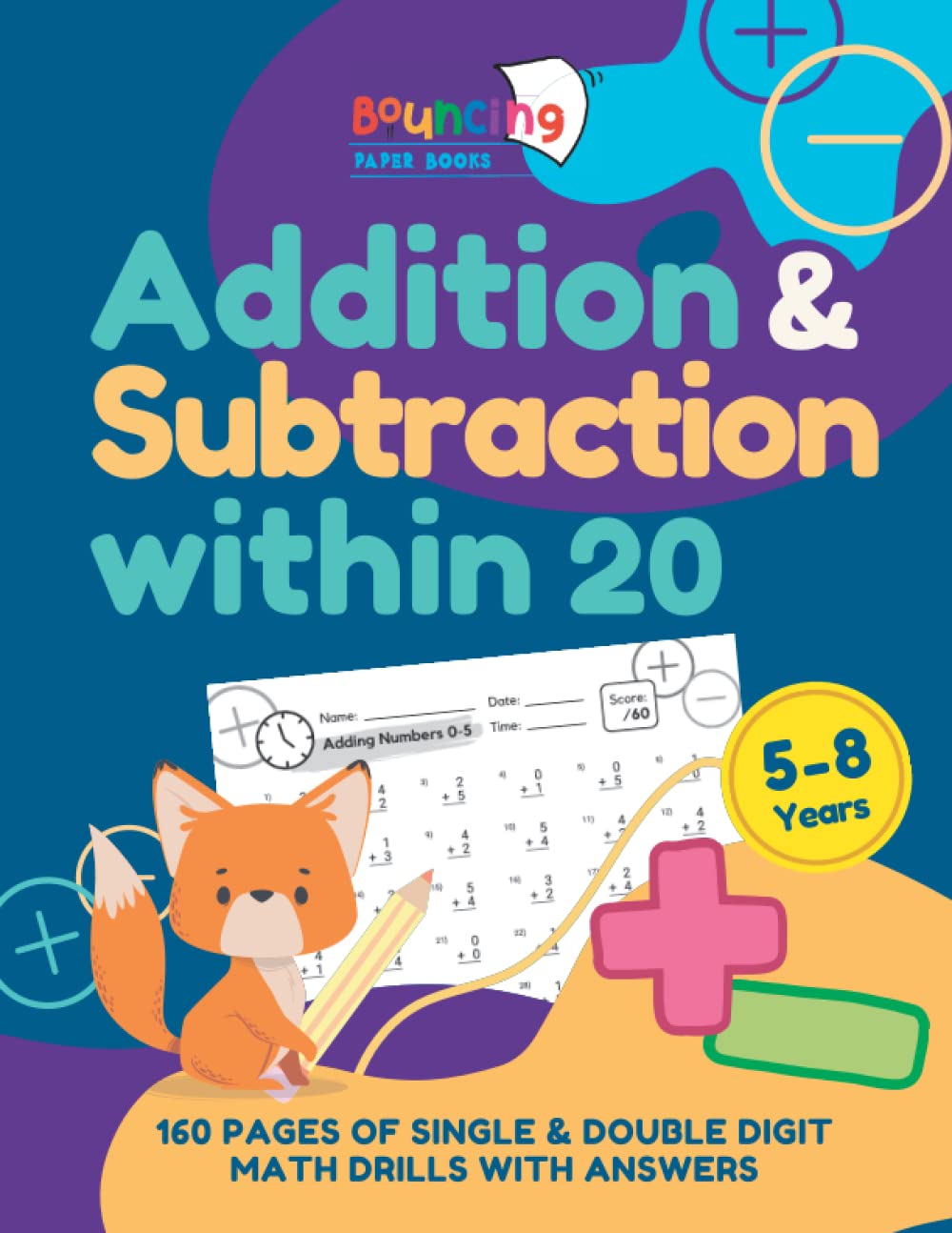 Amazon.com: Addition and Subtraction within 20: Math Workbook for Kids ...