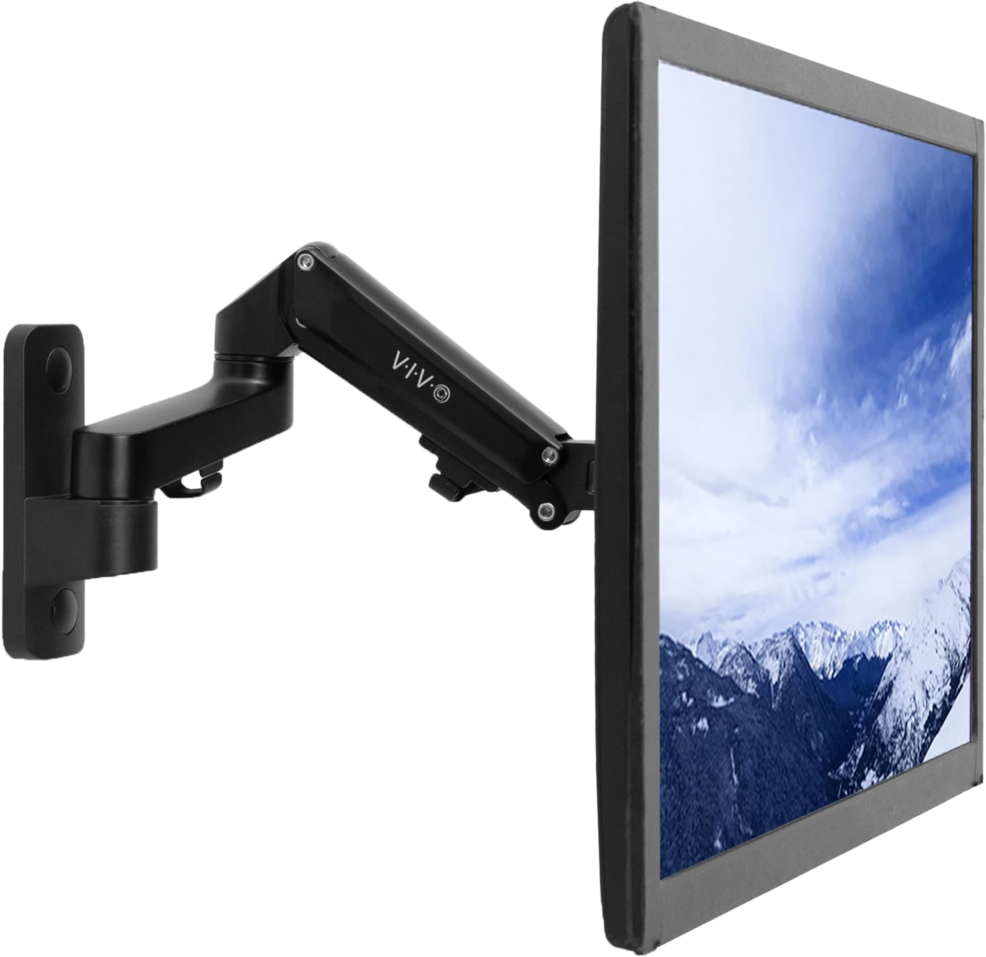VIVO Premium Aluminum Single LCD Monitor Wall Mount, Height Adjustable ...