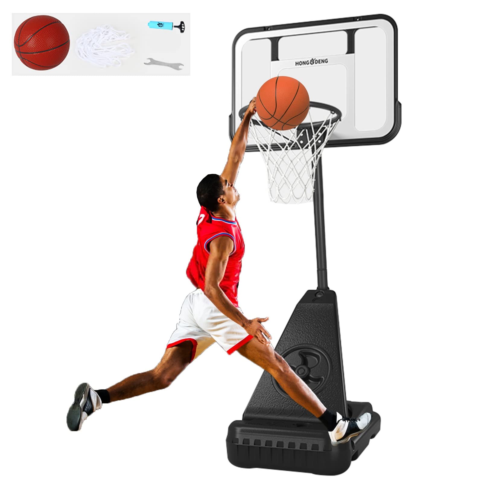 Buy Kunovo Basketball Hoop Heavy Duty Basketball Stand System ...