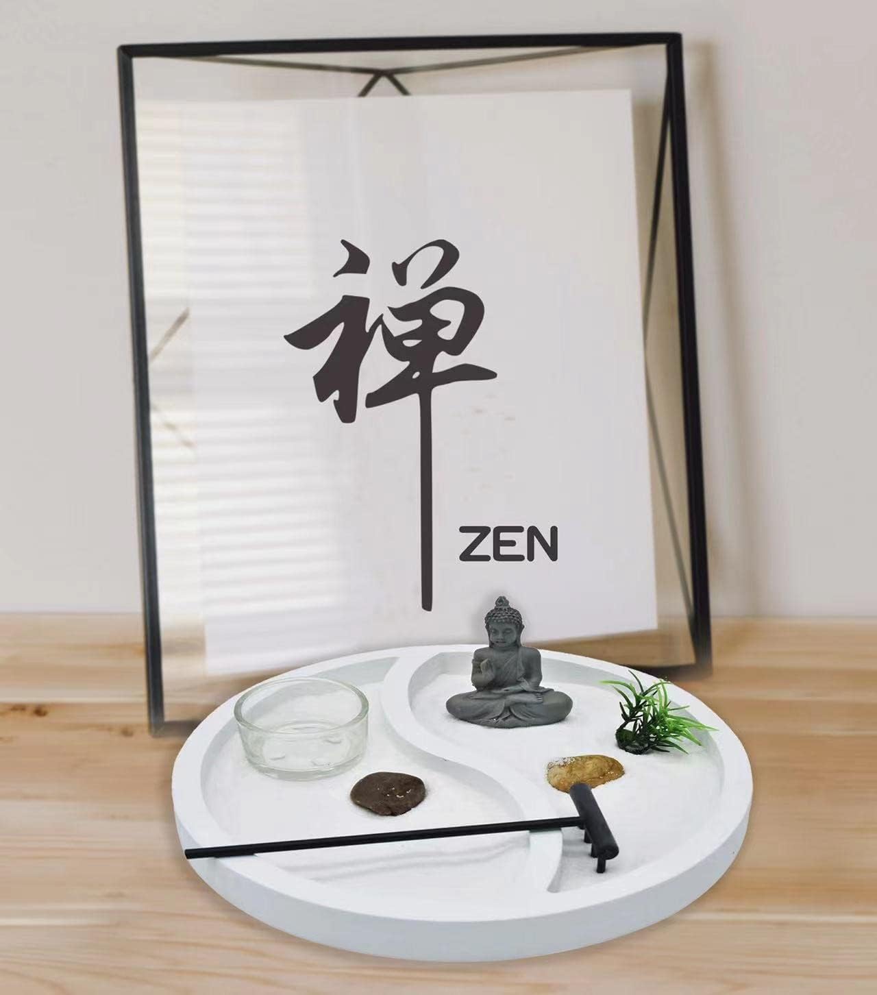 Amazon.com: Mini Japanese Zen Sand Garden Set with Incense Holder ...