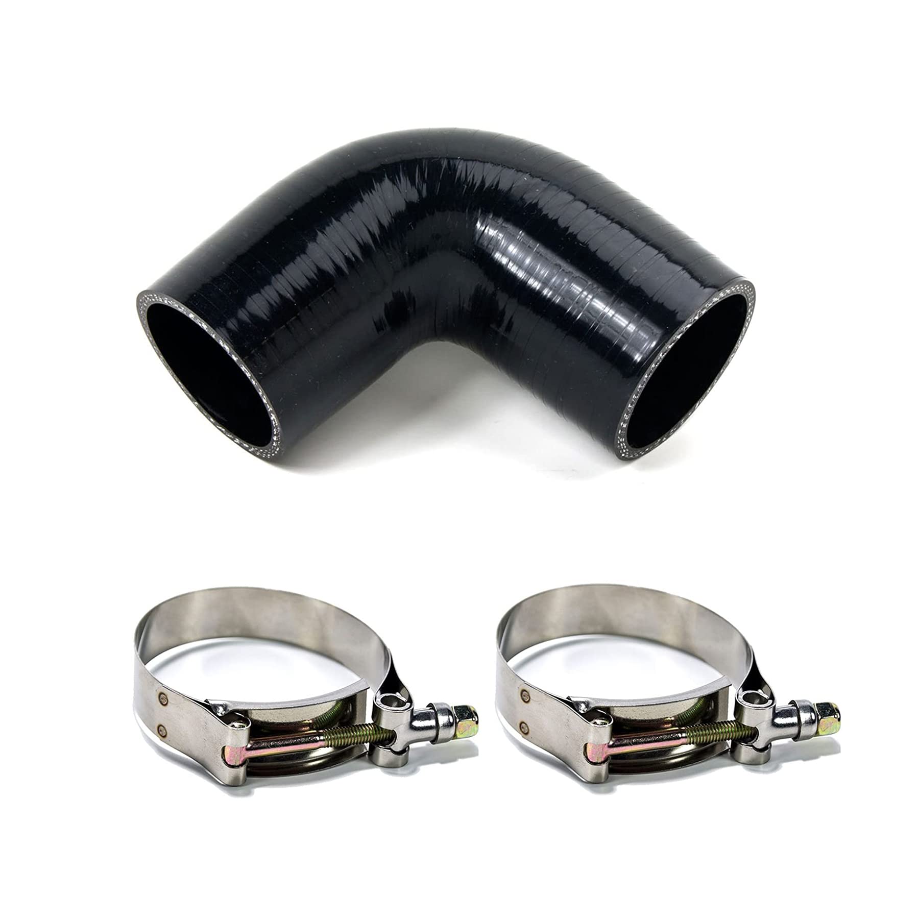 Buy Turbo inlet Elbow Coupler 90 Degree Silicone Hose 4-Ply with T-Bolt ...