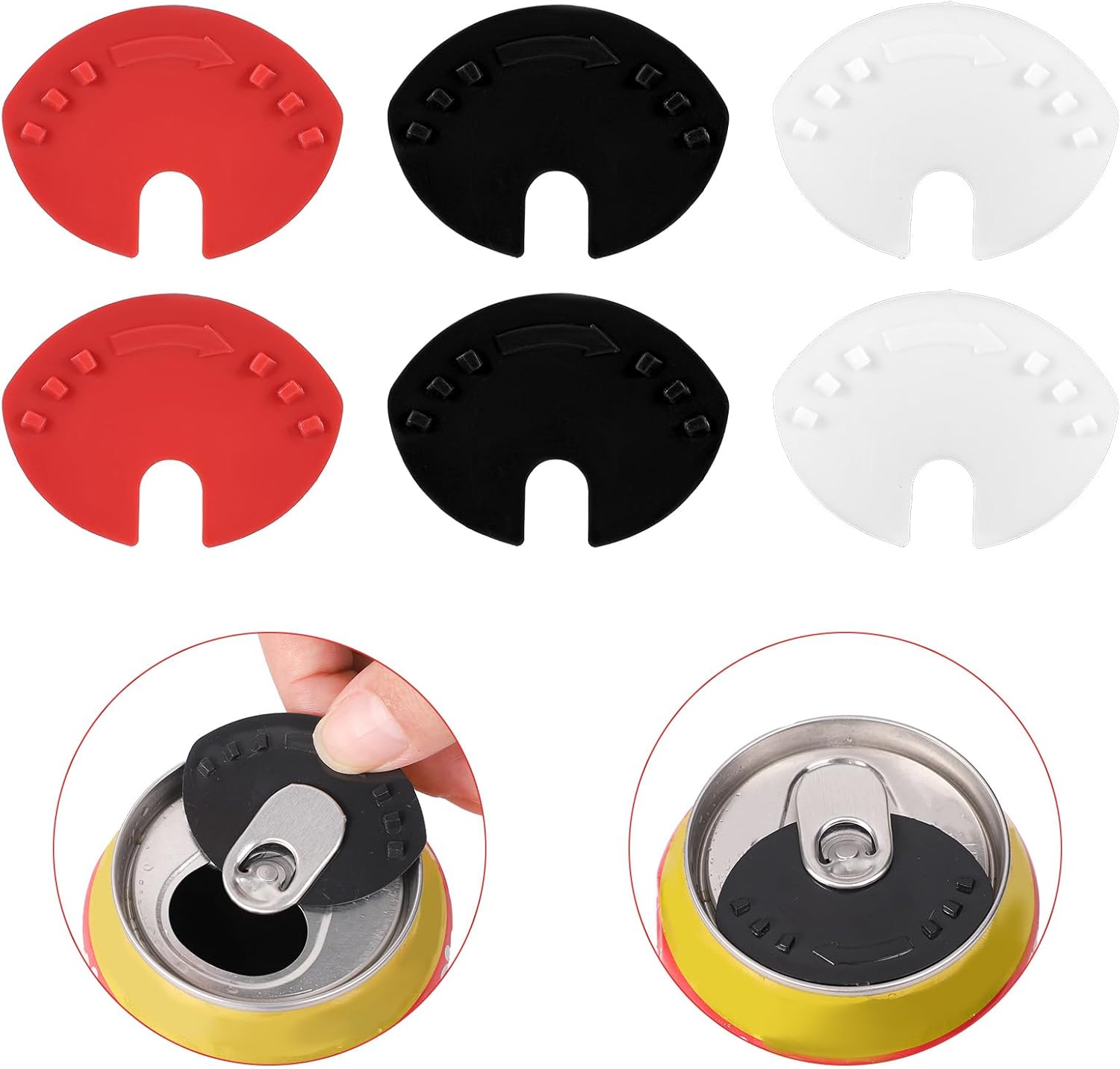 Amazon.com: 6pcs Soda Can Covers Lids, Plastic Can Sealer Cap Closer ...
