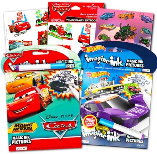 Amazon.com: Disney Cars Imagine Ink Coloring Book Set for Toddlers Kids ...