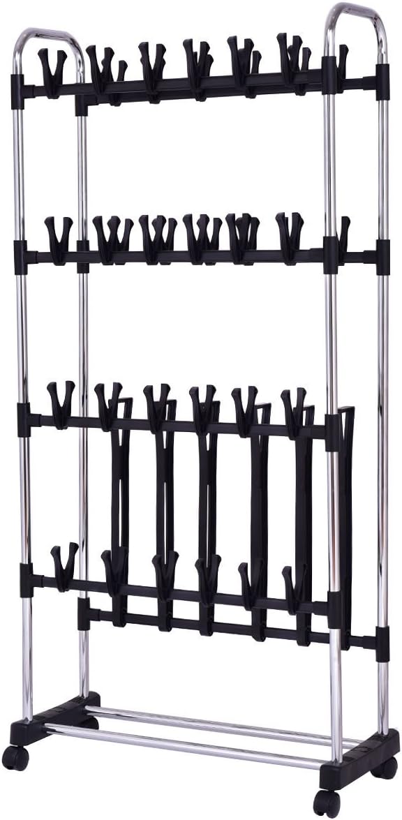 Amazon.com: COSTWAY Shoe 36 Pairs Clip On Shoe&Boot Rack Adjustable ...