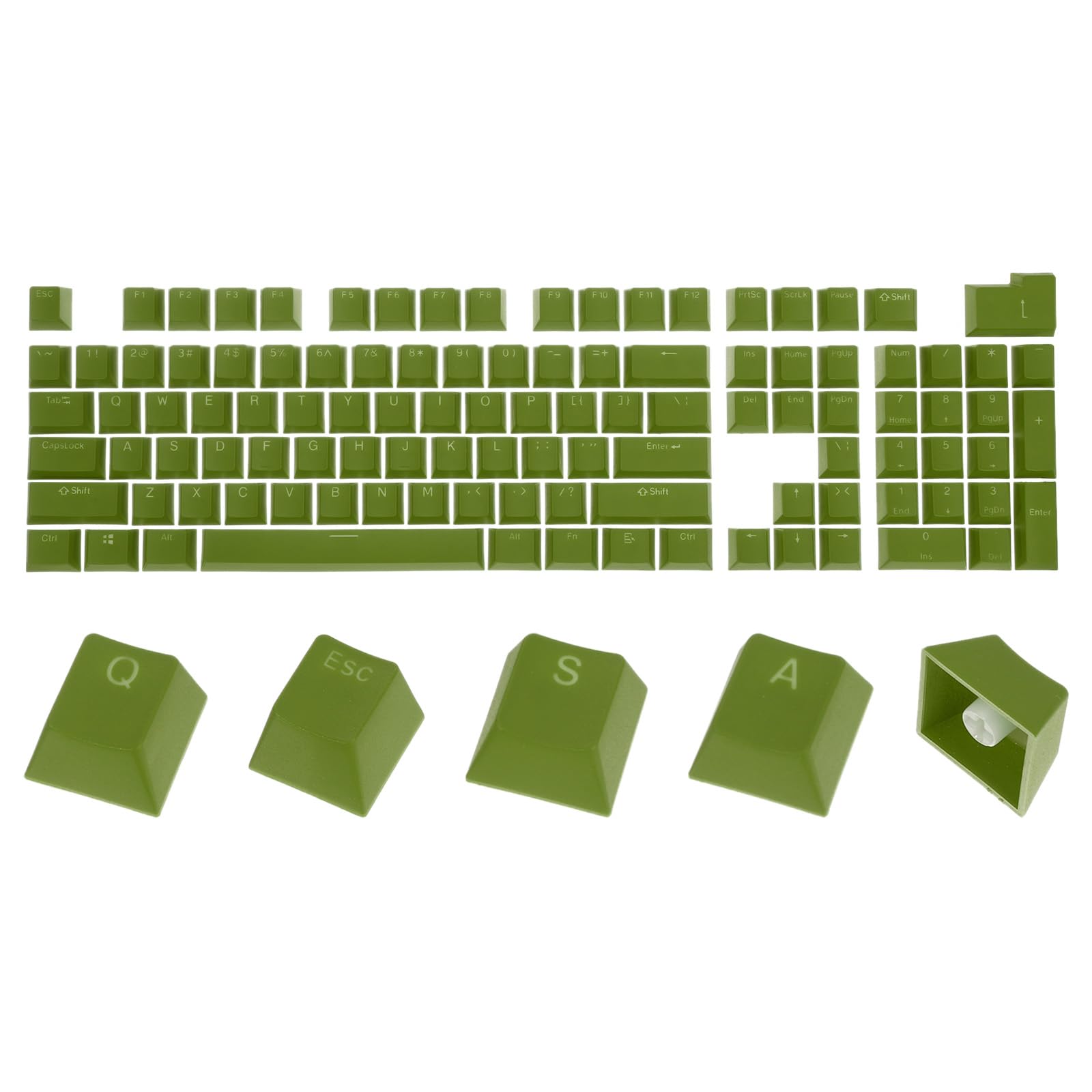 sourcing map 104 Key PBT Keycap Set OEM Profile Double Shot 60% for 61 ...