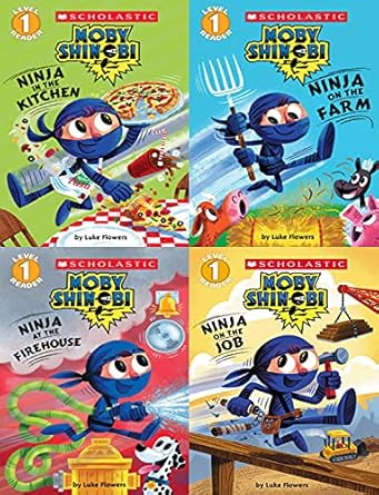 Moby Shinobi 4-Book Set (Scholastic Reader, Level 1): Luke Flowers ...