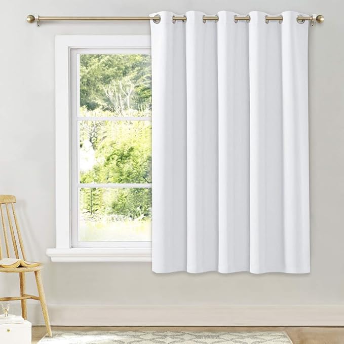 Amazon.com: NICETOWN Window Curtain for Bedroom - (Pure White Color) 70 ...