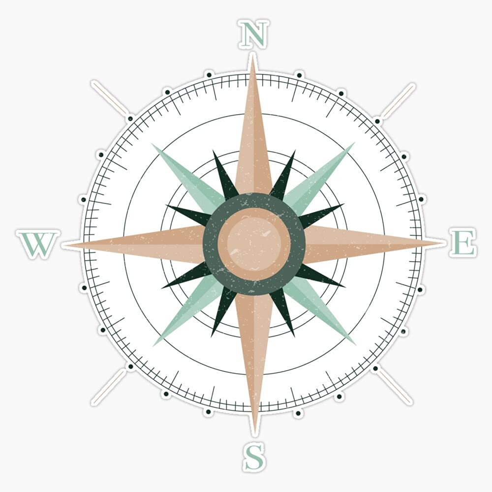 Amazon.com - STG Trading Compass Vinyl Bumper Sticker Decal Waterproof 5"