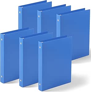 Amazon.com : Henoyso 6 Pcs Mini 3 Ring Binders Plastic 1'' Binder, Fits ...